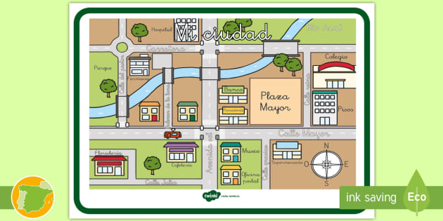 Póster: Mi ciudad (teacher made)