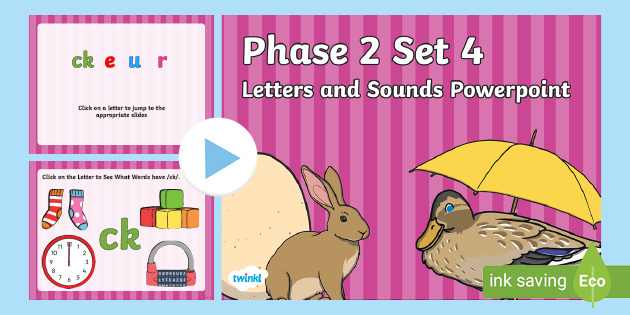 Phase 2 Set 4 PowerPoint Letters and Sounds (teacher made)