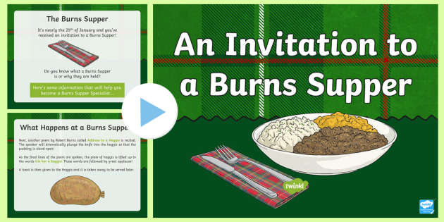 An Invitation To A Burns Supper Lesson Presentation