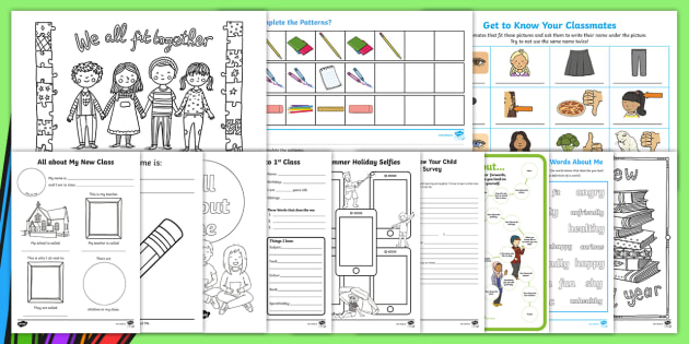 First Class Back to School Activity Pack