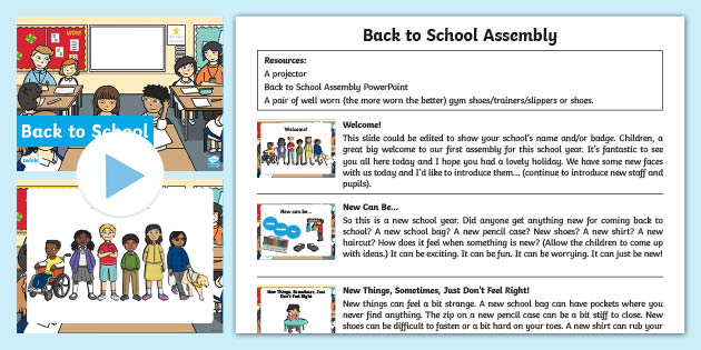 Back to School Assembly Pack (teacher made)
