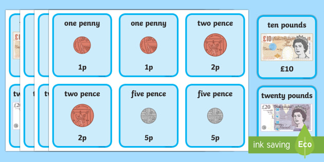 Coins and Notes Snap Game - Measurement, measures, recognise