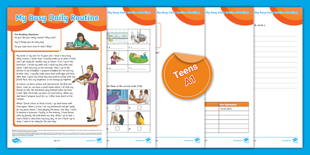 Updated Present Simple Ws Daily Routine Esl