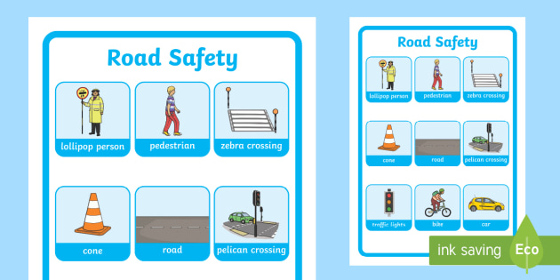 Road Safety Word Grid