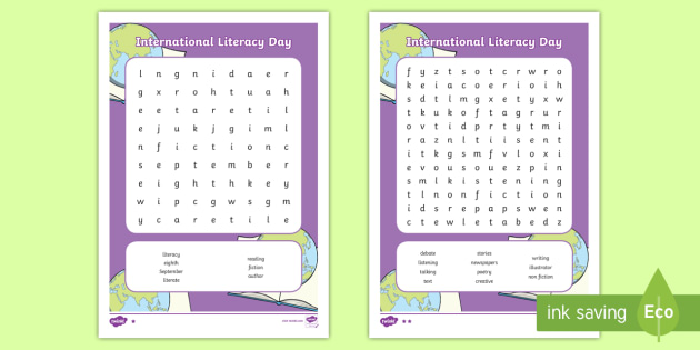 International Literacy Day - Literacy Word Search | Twinkl