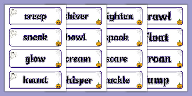 Halloween Word Cards • Twinkl.com.au