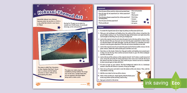 KS2 Hokusai-Themed Art Activity