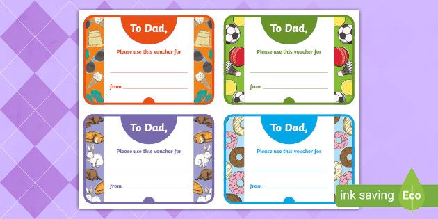 Editable Father's Day Vouchers