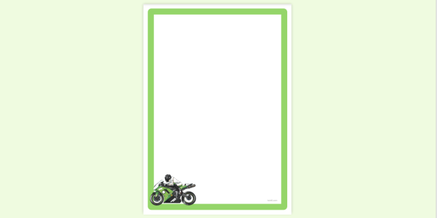 FREE! - Motorbike Page Border (teacher made)