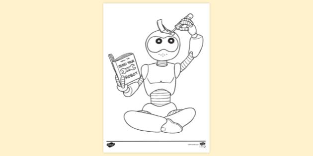 FREE! - Self Help Robot Colouring | Colouring Sheets