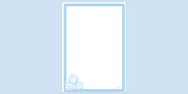 FREE! - Simple Blank Solid Ice Page Border (teacher made)