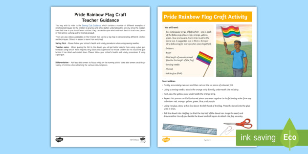 Pride Flag - LKS2 Pride Rainbow Flags - Craft Instructions