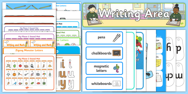 EYFS Writing Area Classroom Set Up Pack - eyfs, writing area