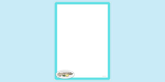 FREE! - Squid on a Plate Page Border | Page Borders | Twinkl