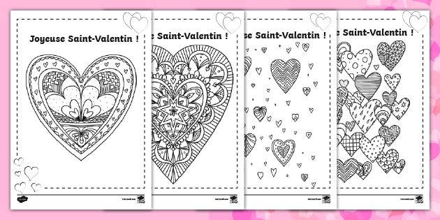 👉 French Valentine's Day Mindfulness Colouring - Primary