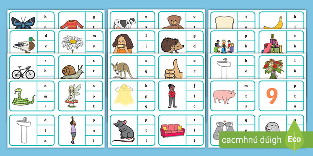 Initial Sounds Peg Matching Game Gaeilge Twinkl