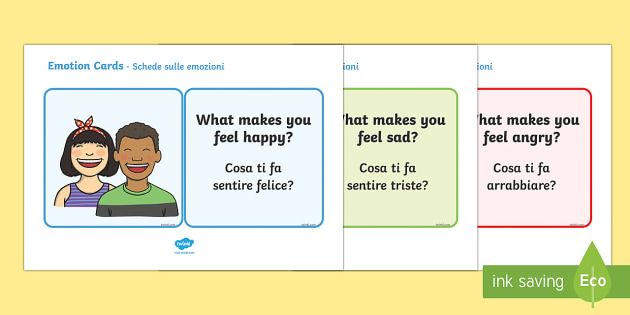 Emotions Cards English/Italian - Emotions Cards