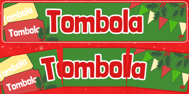 Christmas Themed Tombola Banner (teacher made)