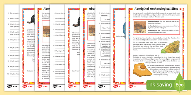 Aboriginal Archaeological Sites Differentiated Reading Comprehension ...