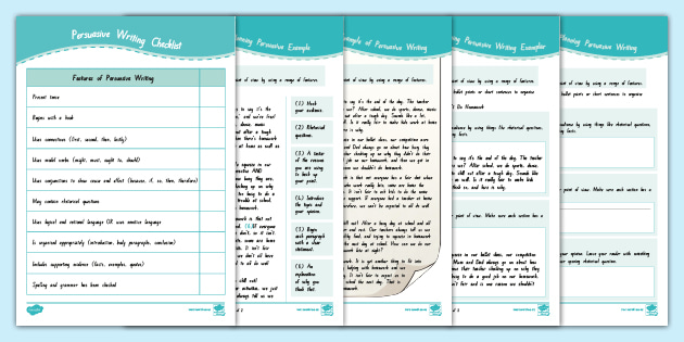 Level 3 Writing - Persuasive Writing Exemplar and Planning Pack