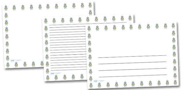 Robot Landscape Page Borders- Landscape Page Borders