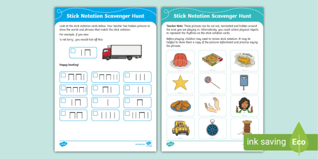 Stick Notation Activities | twinkl.co.uk
