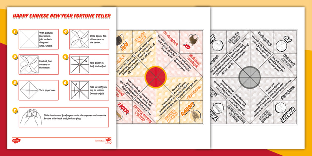 Chinese Lunar New Year Fortune Teller Origami | Twinkl