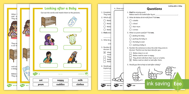 About Baby Activities for Nursery - Reading Comprehension