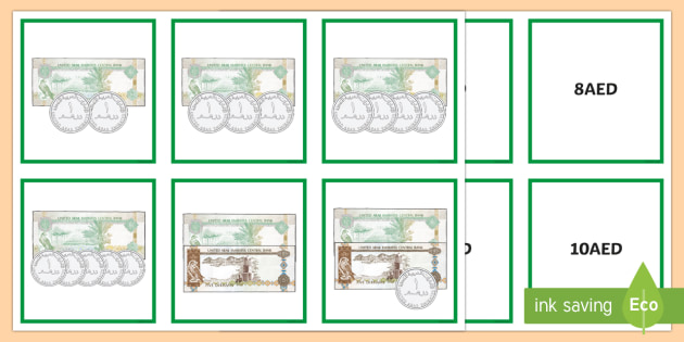 Money Matching Cards to 50AED