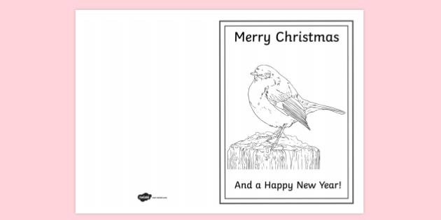 FREE! - Robin Christmas Card Colouring Activity | Printable