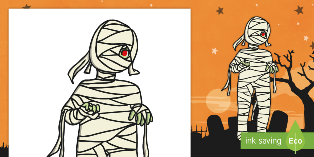 FREE! - Editable Halloween Mummy (A4) (teacher made)