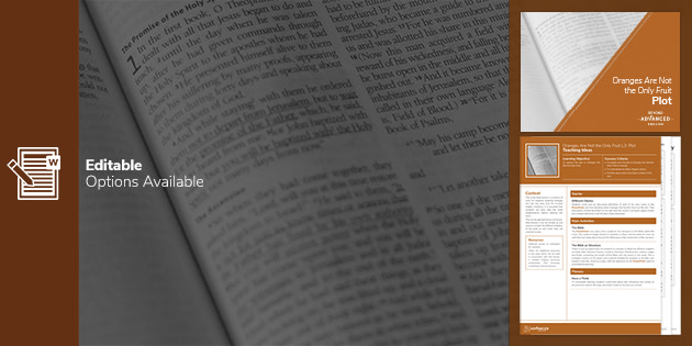 Oranges Are Not the Only Fruit Lesson 3: Plot Summary