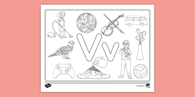 v coloring pages