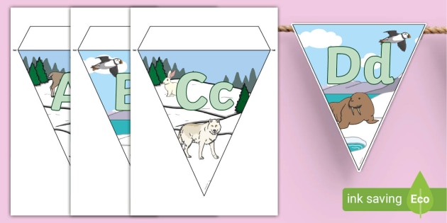 * NEW * Arctic Themed Alphabet Display Bunting