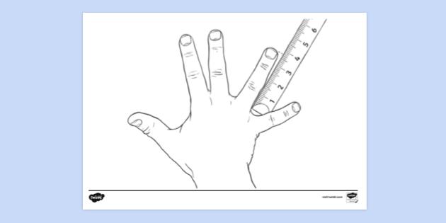 FREE! - Hand and Tape Measure Colouring | Colouring Sheets