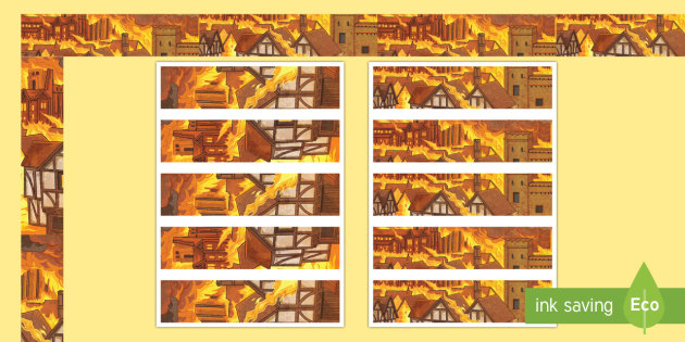 KS2 The Great Fire of London Display Borders (teacher made)