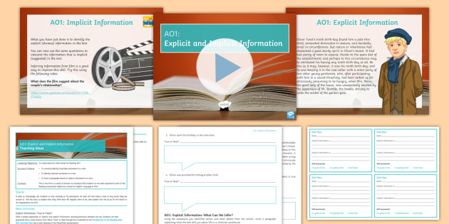 FREE! - Introduction to the Reading Assessment Objectives: AO1 Lesson Pack