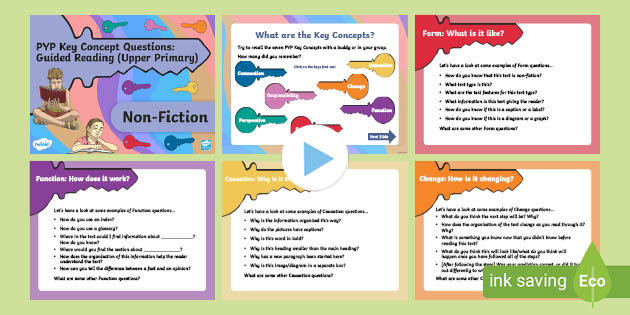 Upper Primary PYP Concept Questions: Reading non-fiction PPT