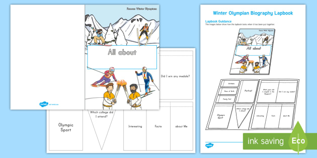 Winter Olympian Biography Lapbook