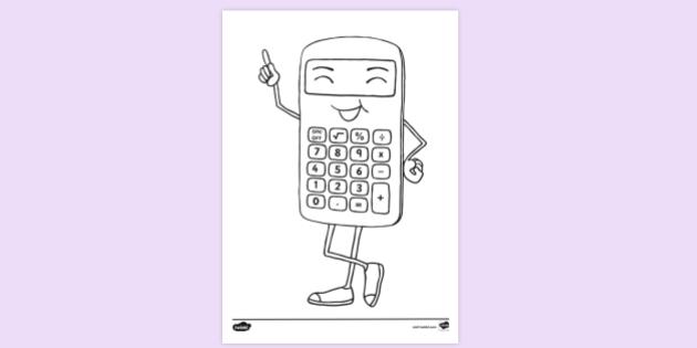 FREE! - Calculator Icon Colouring | Colouring Sheets