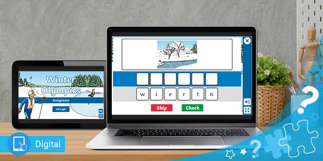 Interactive Winter Olympics Anagram Puzzle Game | Twinkl Go!