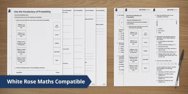 Probability Vocabulary Worksheet Probability Practice | Worksheet