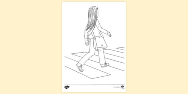 FREE! - I'm crossing Colouring Sheet | Colouring Sheets