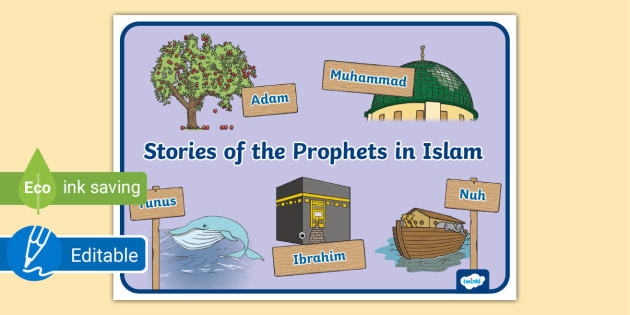 Stories of the Prophets in Islam Display Poster