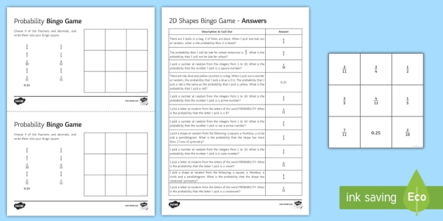Probability Bingo | KS3 Maths | Beyond (teacher made)