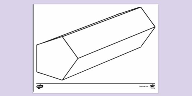 FREE! - Pentagonal Prism Colouring | Colouring Sheet