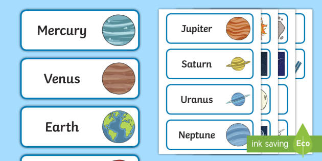 Space Word Cards (teacher made)