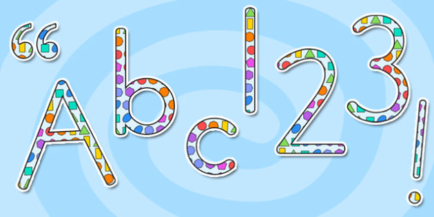 2D Shape Themed Display Lettering (teacher made)