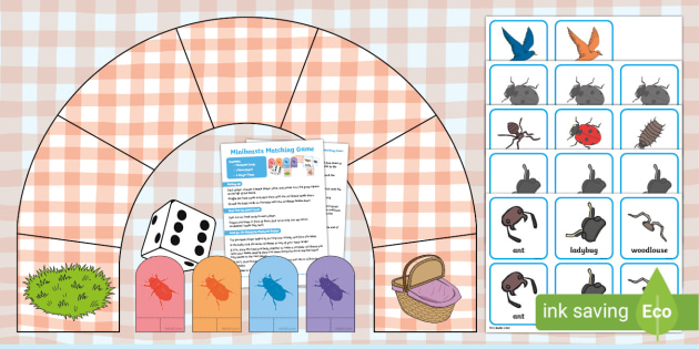 Minibeast Matching Game - Picnic Camping Game for Summer