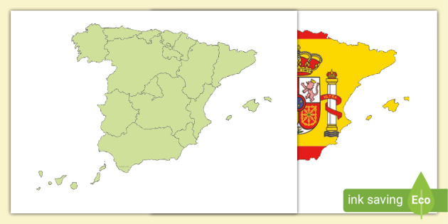 * NEW * Spain Map Display Cut-Out